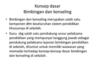 Bimbingan dan Konseling di sekolah | PPTX