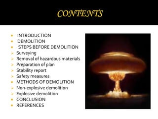 Demolition of buildings | PPTX