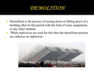 Demolition of buildings | PPTX