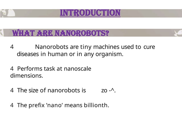 Nano robotics ppt presentation very good | PPT