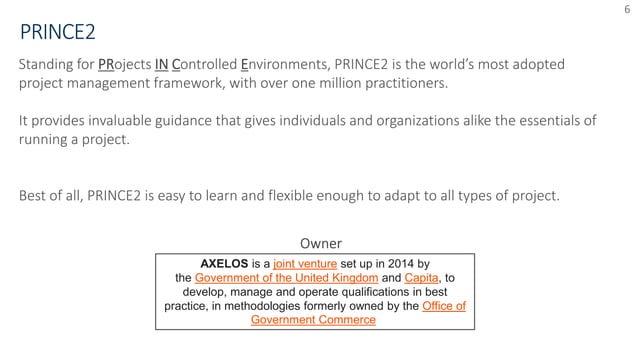 PRINCE2 Basic Concepts | PPT