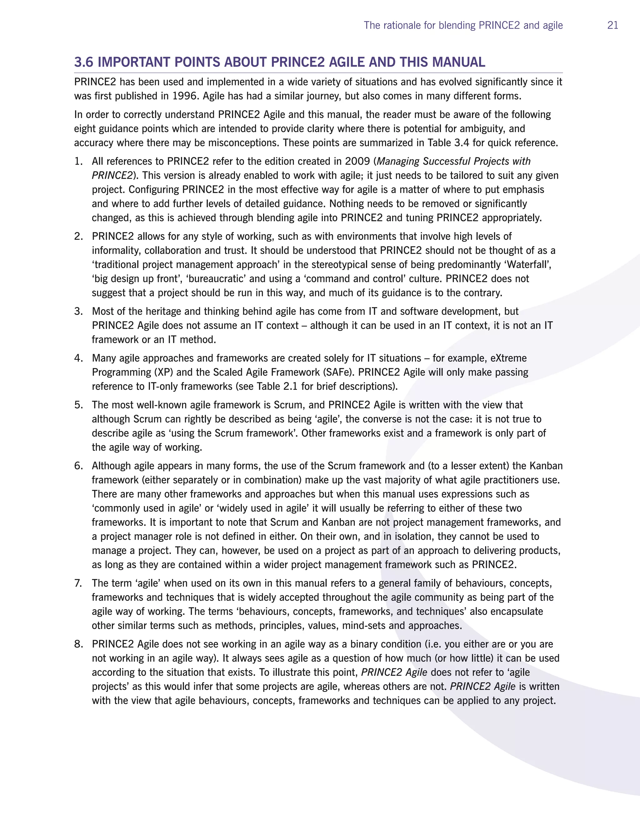 PRINCE2 Agile Guidance Preview | PDF