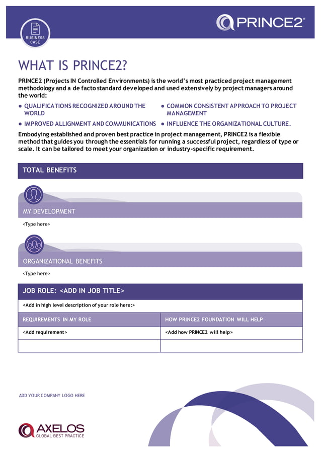 Prince2 - Business Case | DOTX | Business | Business and Finance