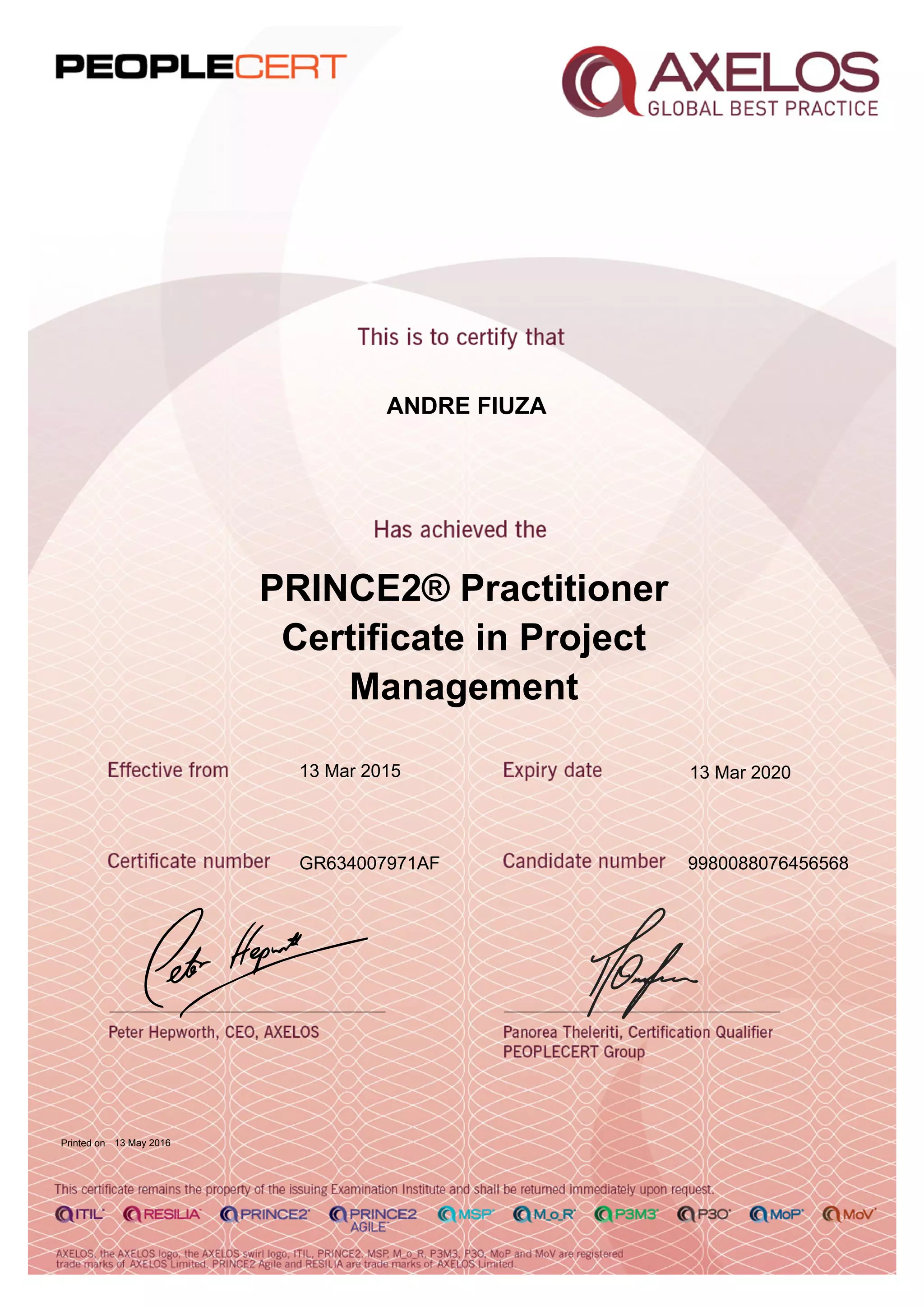 PRINCE2 Practitioner | PDF