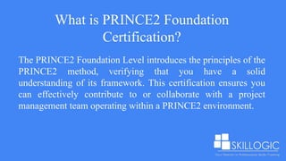 PRINCE2 Certified Training Course in Bangalore. | PPTX