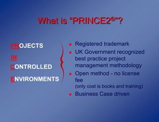 Prince2 Complement Pmbok | PDF