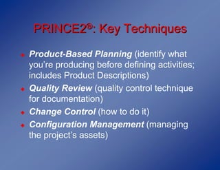 Prince2 Complement Pmbok | PDF