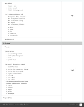 PRINCE2 Foundation Course Material | PDF