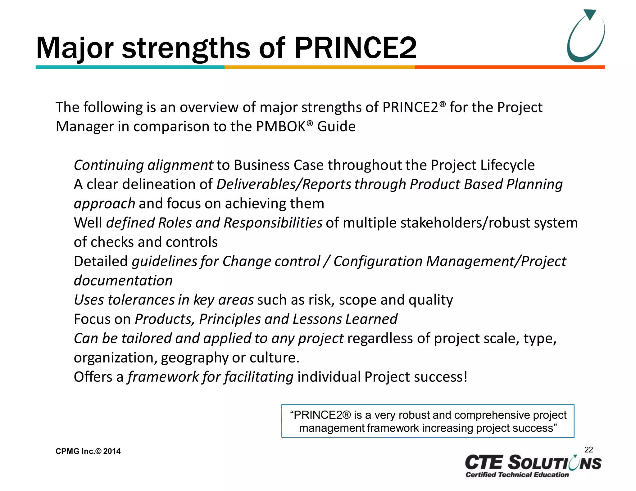 Prince2 & PMBOK Comparison Demystified | PDF