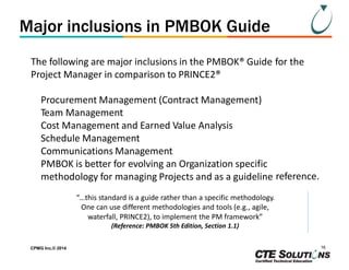 Prince2 & PMBOK Comparison Demystified | PDF