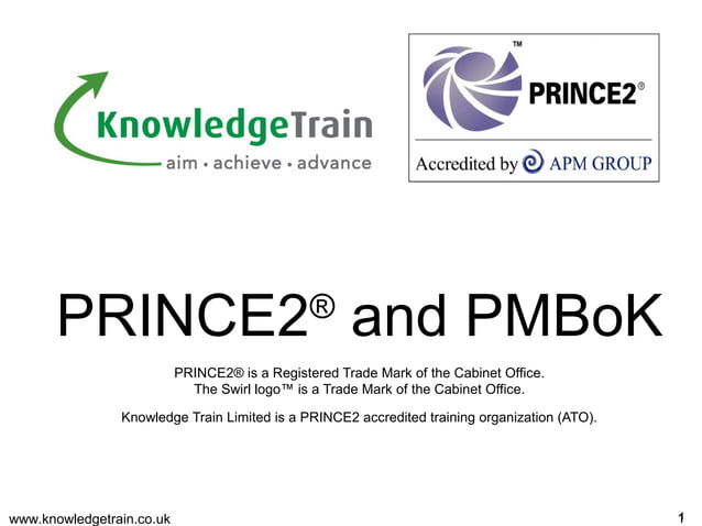 Comparing PRINCE2 and the PMBok | PPT | Educational Assessment | Education