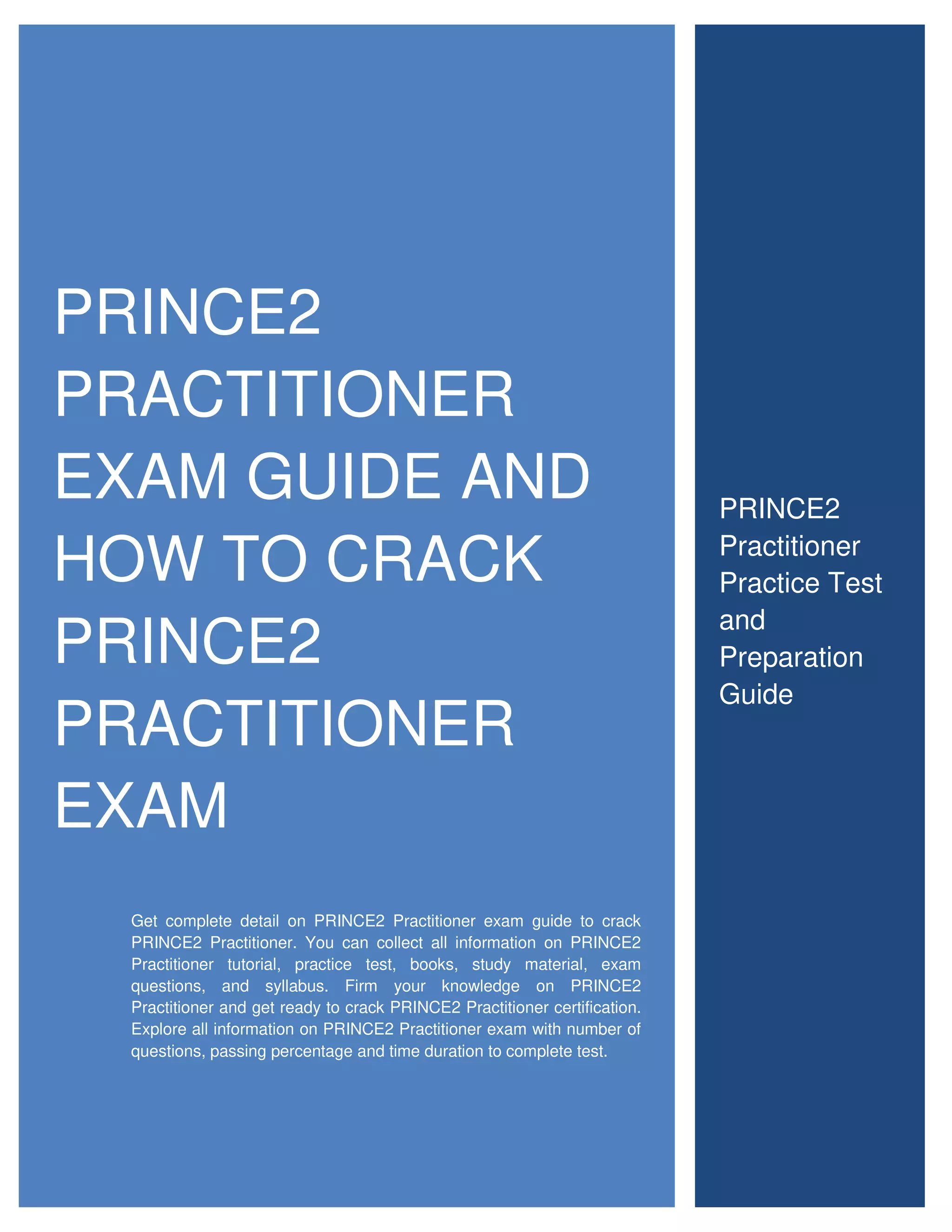 PRINCE2_Practitioner_Exam_Guide_and_How.pdf | Educational Assessment | Education