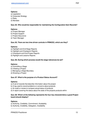 PRINCE2_Practitioner_Exam_Guide_and_How.pdf | Educational Assessment ...