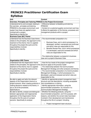 PRINCE2_Practitioner_Exam_Guide_and_How.pdf | Educational Assessment | Education
