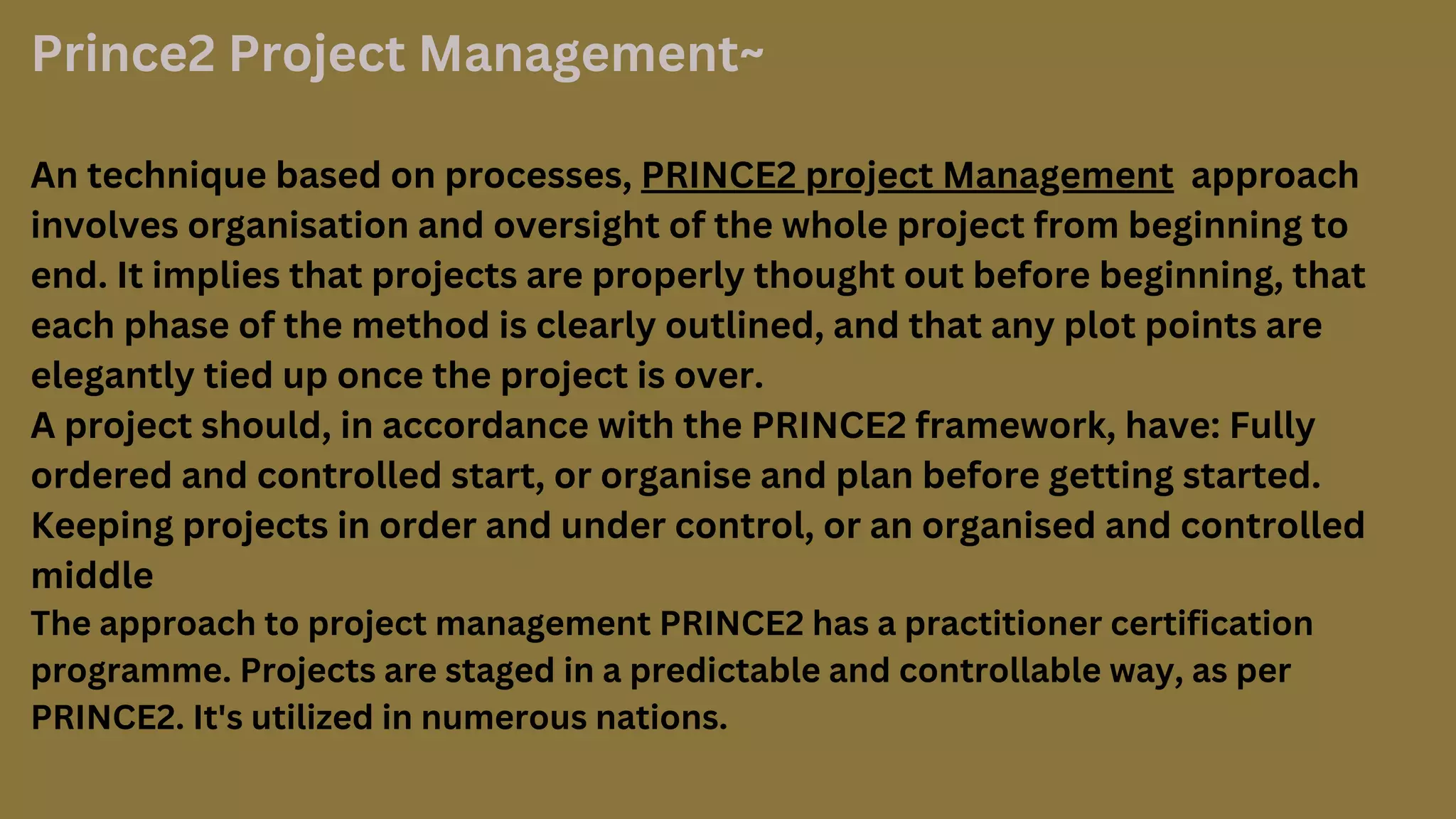 Prince2 project management. | PDF