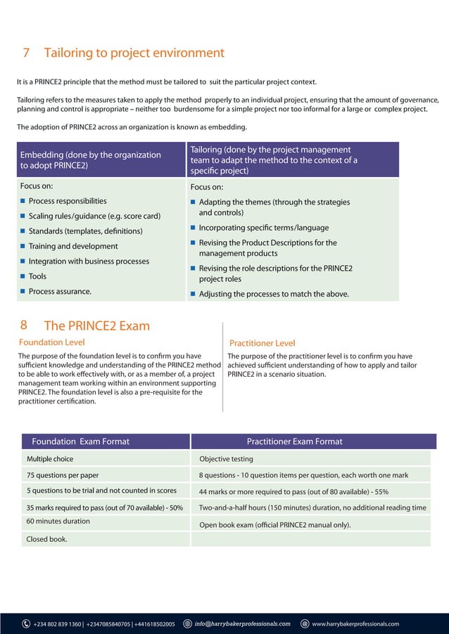 PRINCE2 quick guide | PDF