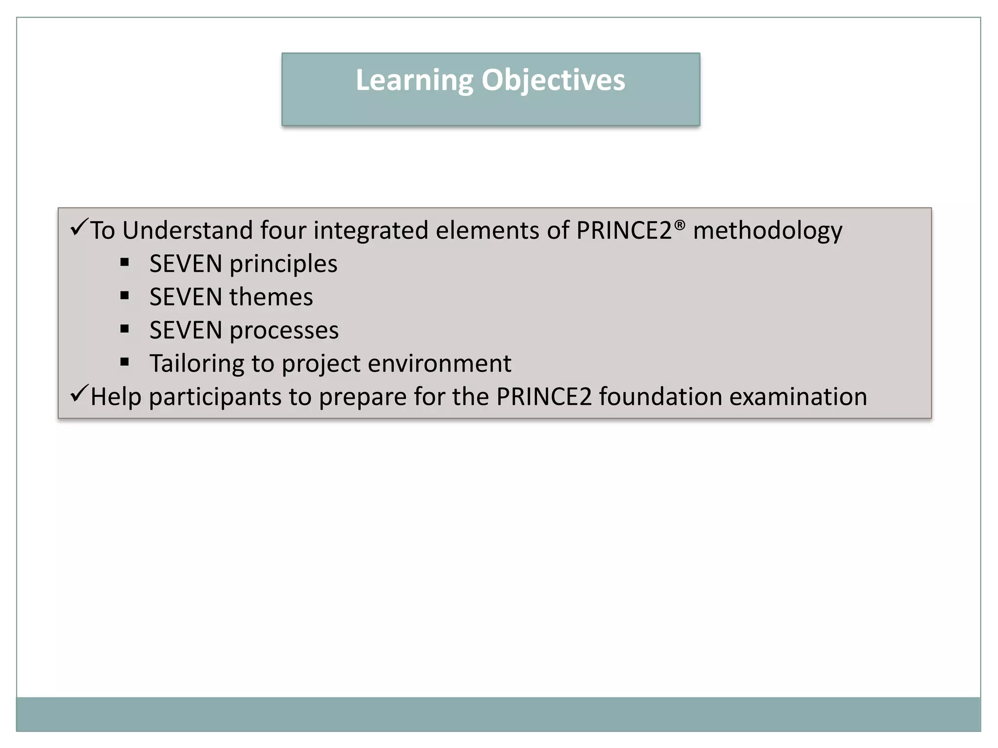 PRINCE2 Training | PDF