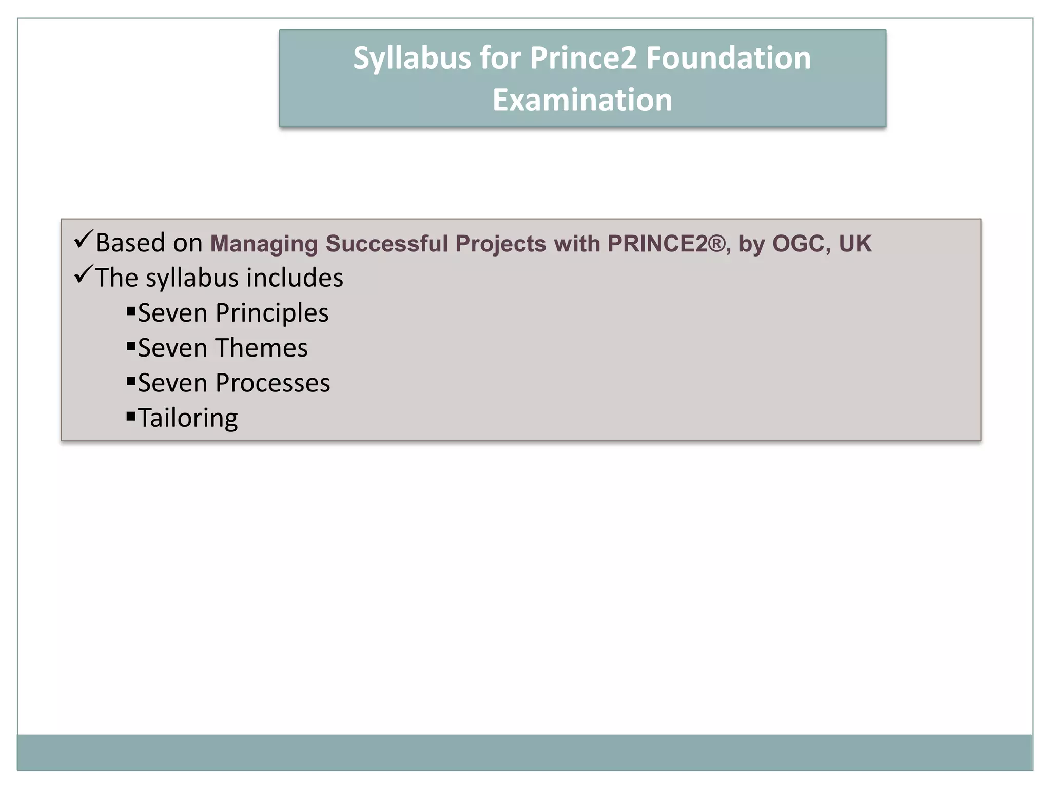 PRINCE2 Training | PDF