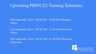 PRINCE2 Training Course in Bangalore.... | PPTX | Business Administration | Business