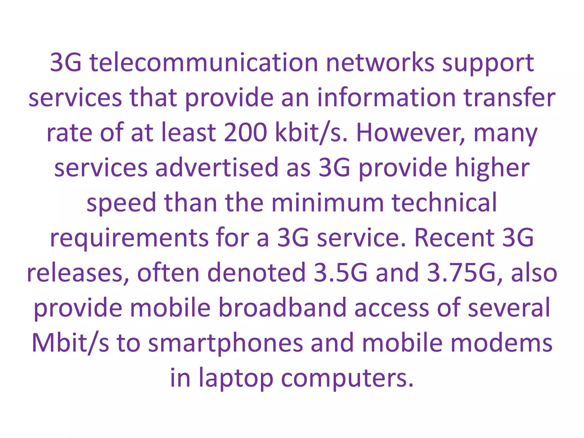 ppt on 3G by prince kumar kushwaha (RJIT) | PPT