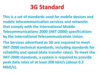 ppt on 3G by prince kumar kushwaha (RJIT) | PPT