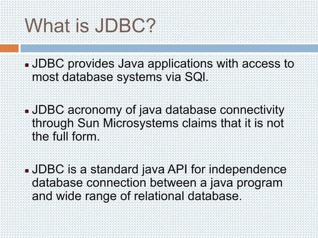 creating jdbc connection | PPTX