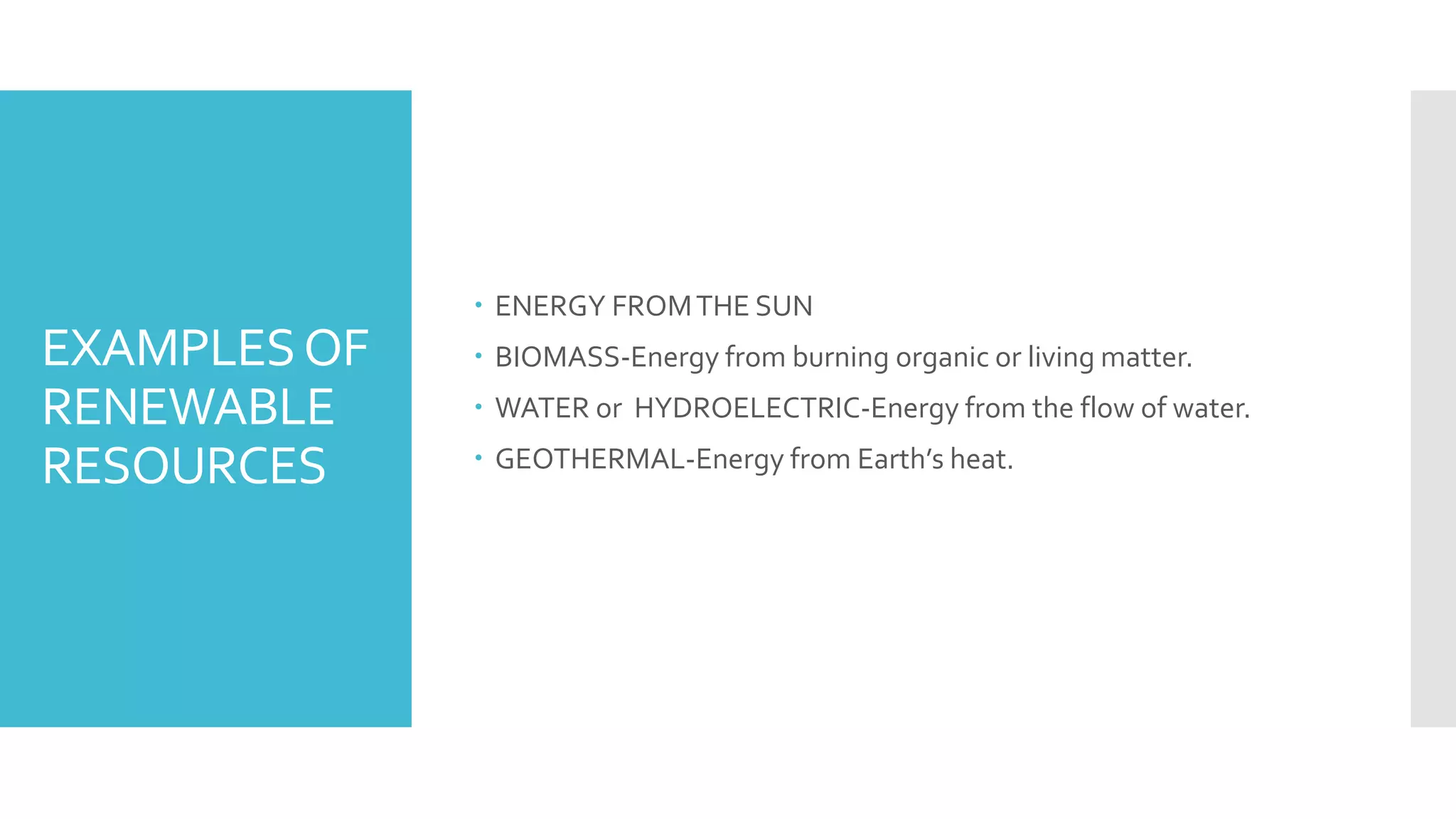 NON- RENEWABLE AND RENEWABLE RESOURCES | PPT