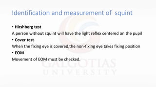 Prince investigation in paralytic strabismus | PPT