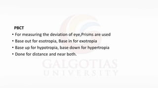 Prince investigation in paralytic strabismus | PPT