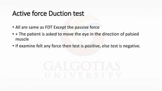 Prince investigation in paralytic strabismus | PPT