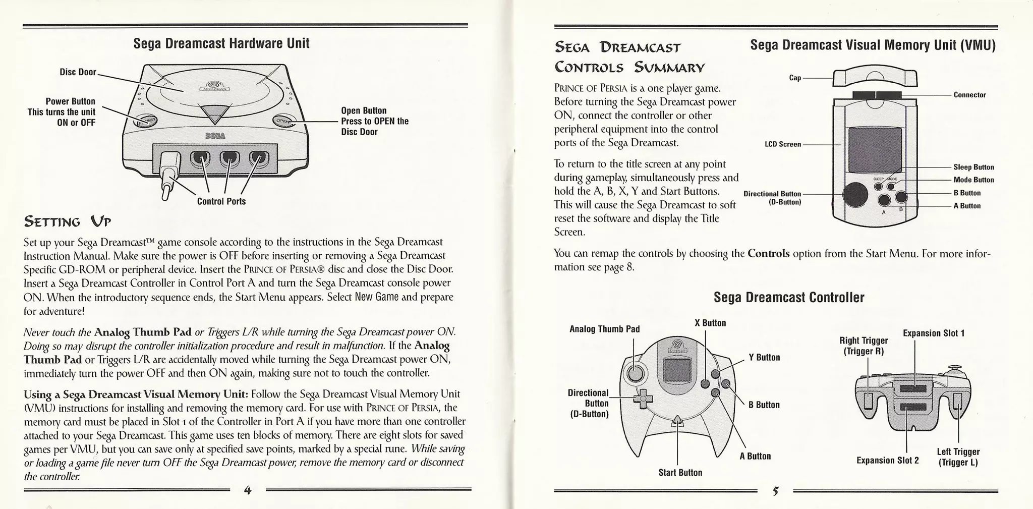Prince of persia arabian nights manual ntsc dreamcast | PDF