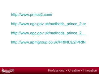 Machiavelli, Prince 2 and MSP: managing TEL | PPT