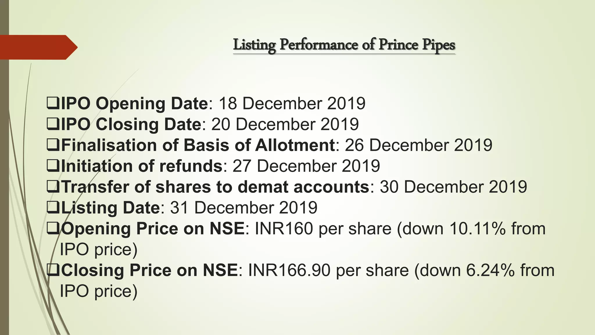 Prince pipe (IPO) | PPTX