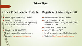 Prince pipe (IPO) | PPTX