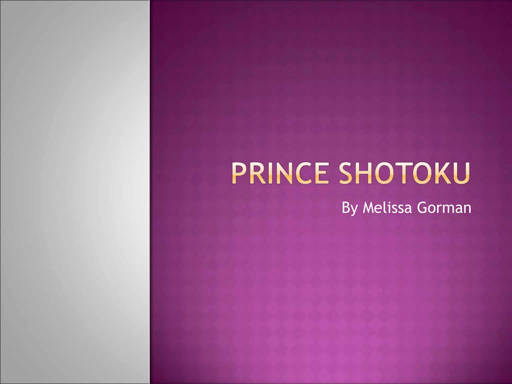 Prince shotoku | PPT