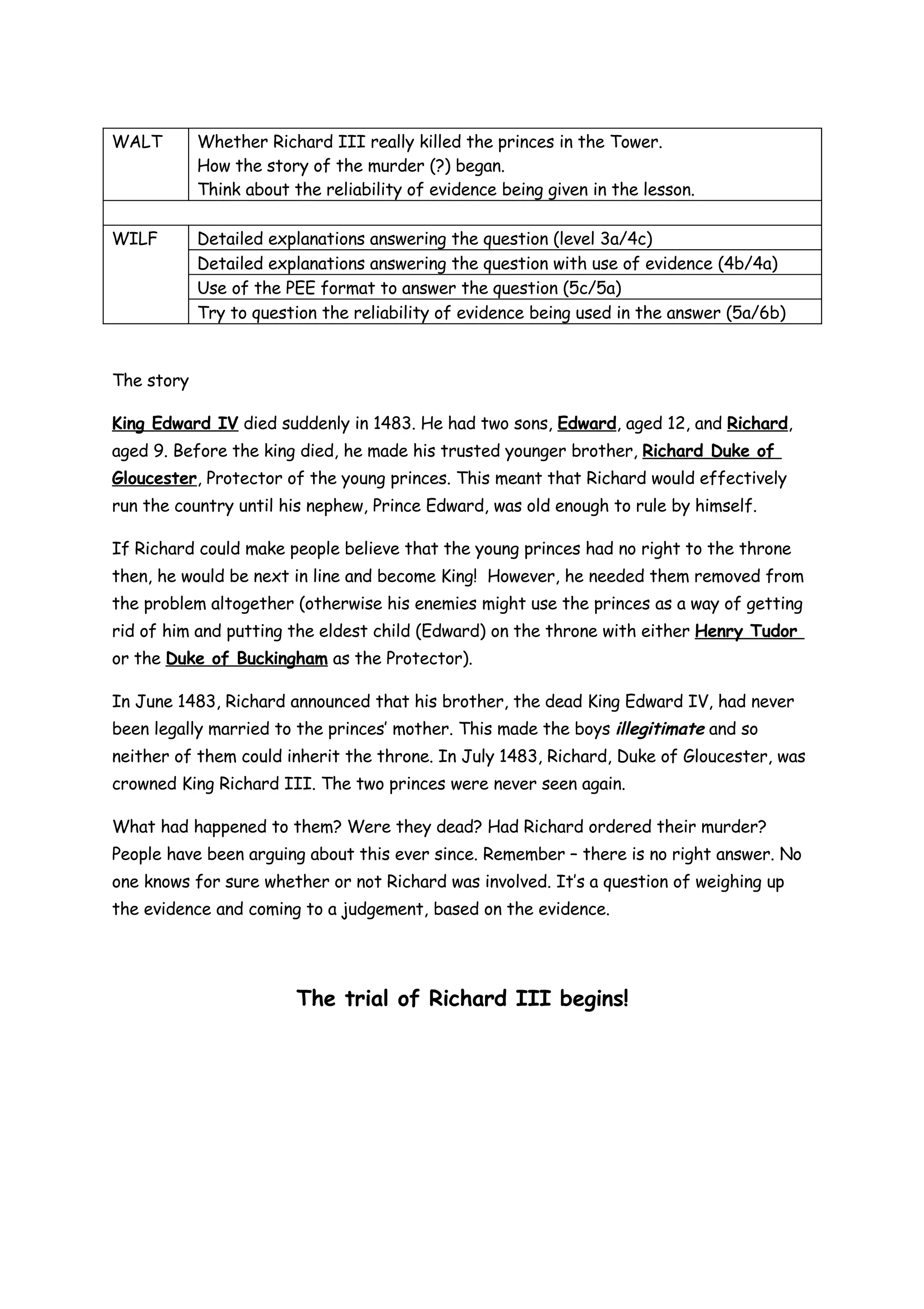 Princes In The Tower | DOC