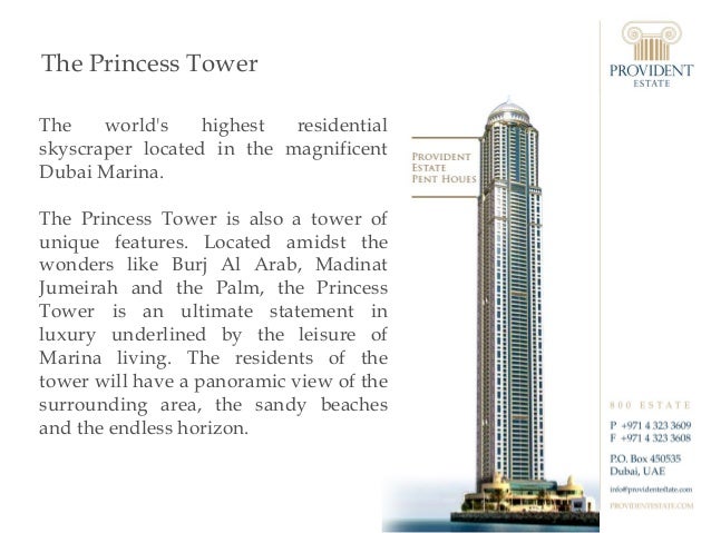Princess tower Dubai Marina, Worlds Tallest Residential Tower in The