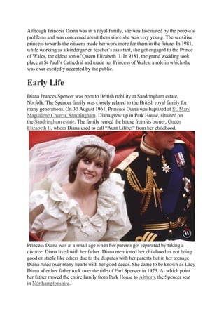 Princess Diana – A Humanitarian, and the Queen of Hearts: 1961 | CIO ...