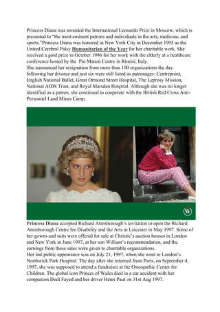 Princess Diana – A Humanitarian, and the Queen of Hearts: 1961 | CIO ...