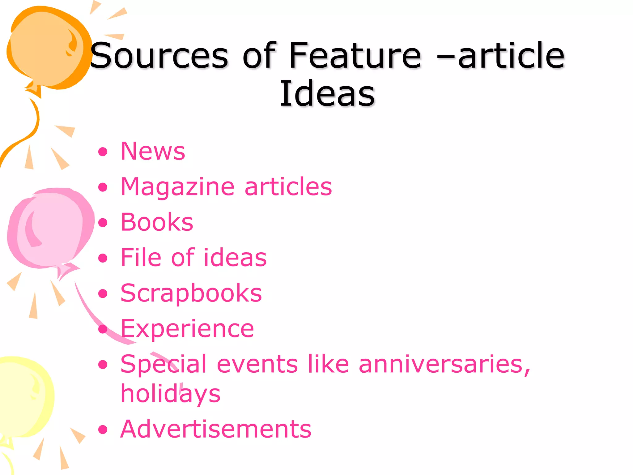 Feature Articles | PPTX