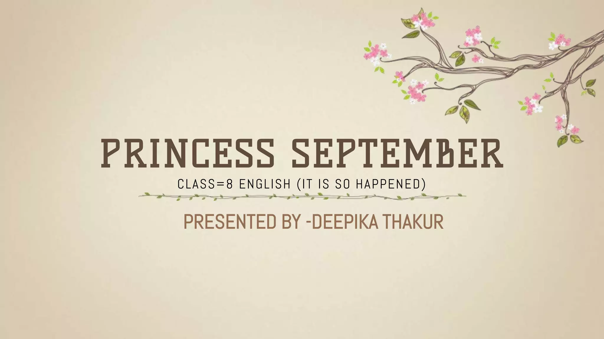 Princess september | PPT