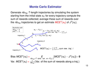Batch mode reinforcement learning based on the synthesis of artificial trajectories | PPT