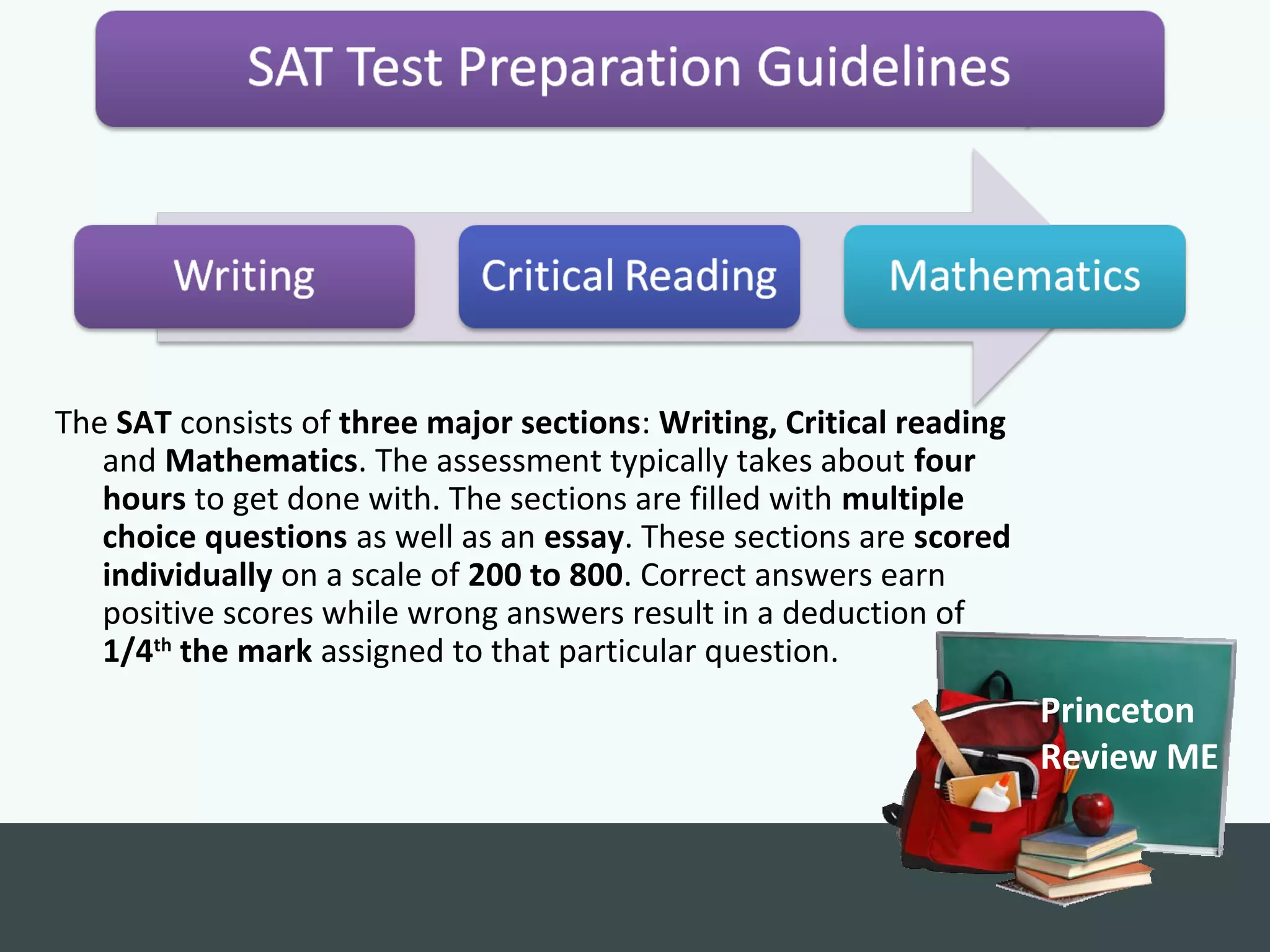SAT Test Preparation Guidelines and Options | PPT