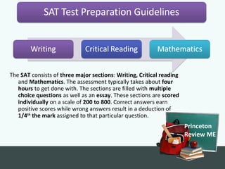 SAT Test Preparation Guidelines and Options | PPT