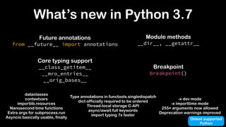 What's new in Python 3.11