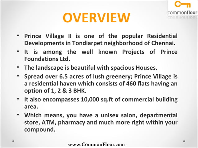 Prince Village II Chennai | PPT