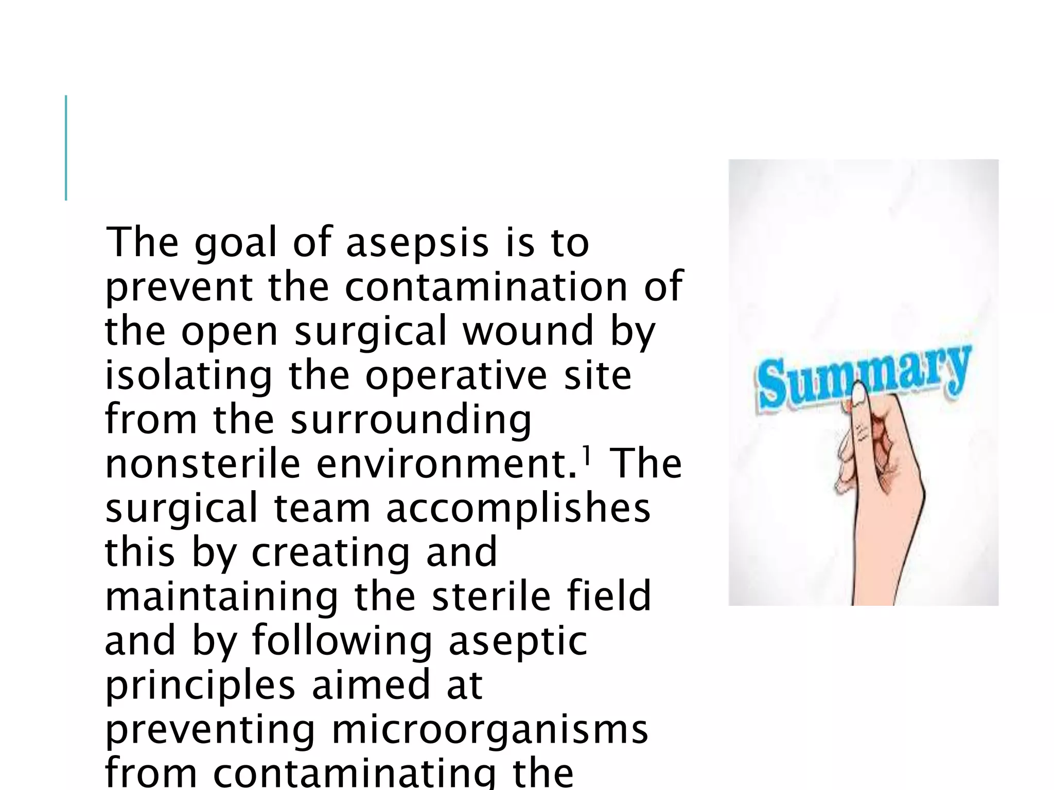 Princilples of aseptic | PPTX