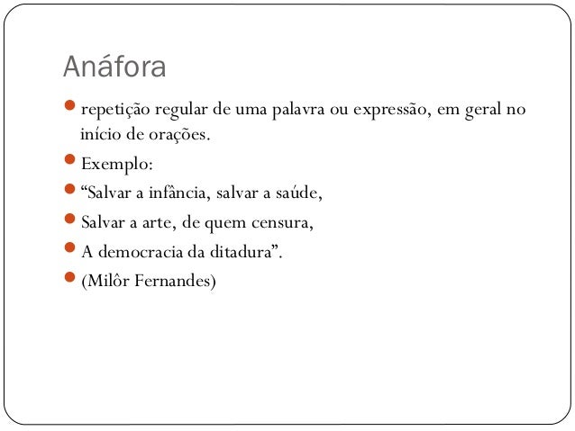 Tipos De Figuras Literarias Anafora - Marcus Reid