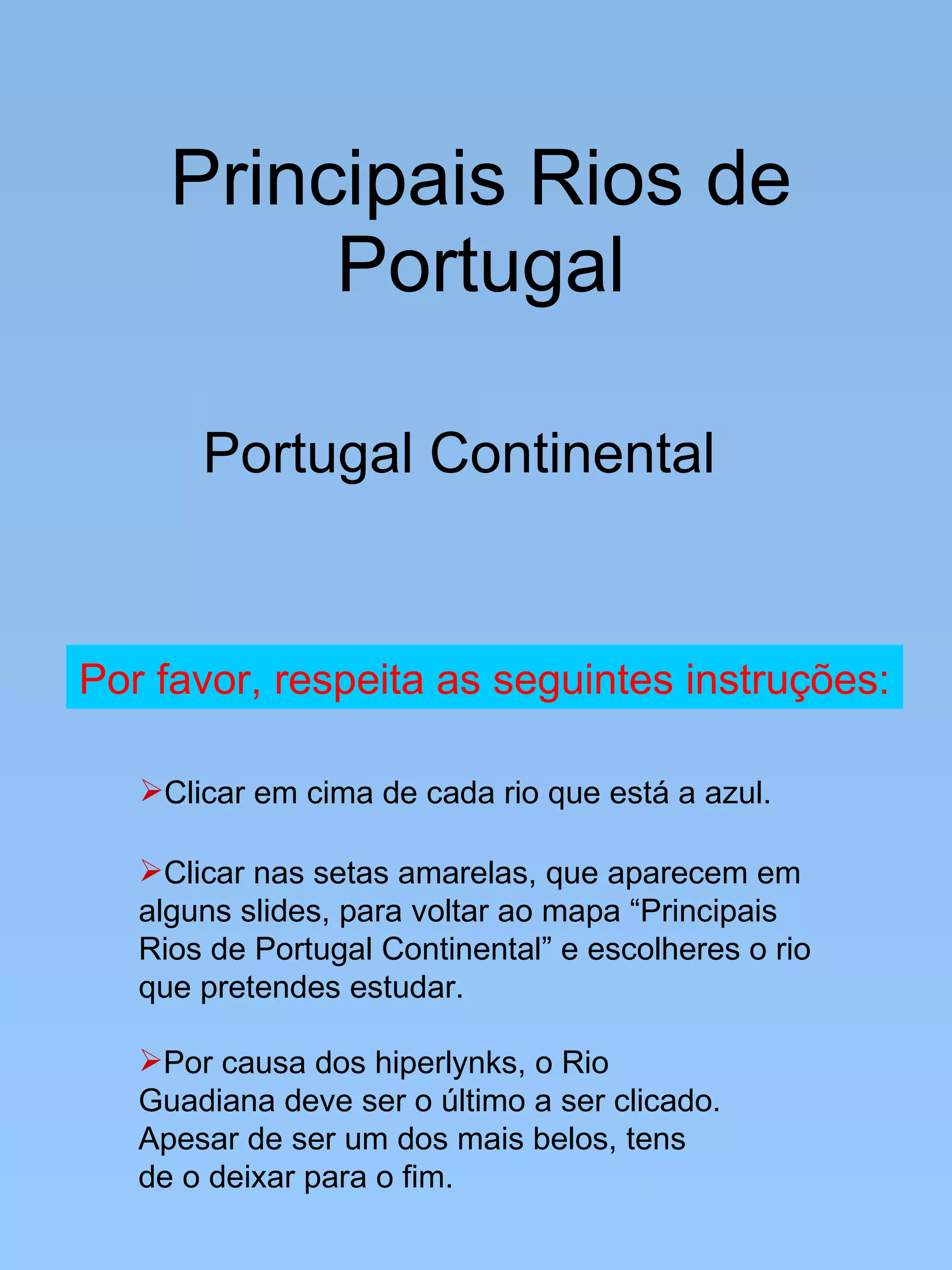 Principais rios de portugal continental | PPT