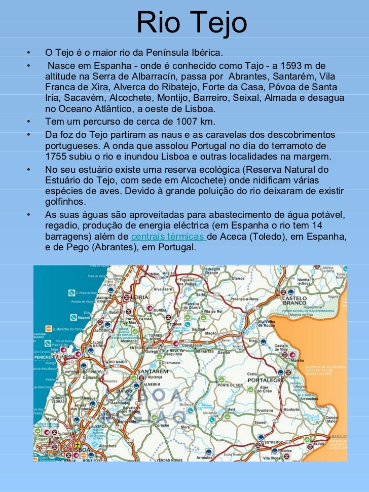 Principais rios de portugal continental